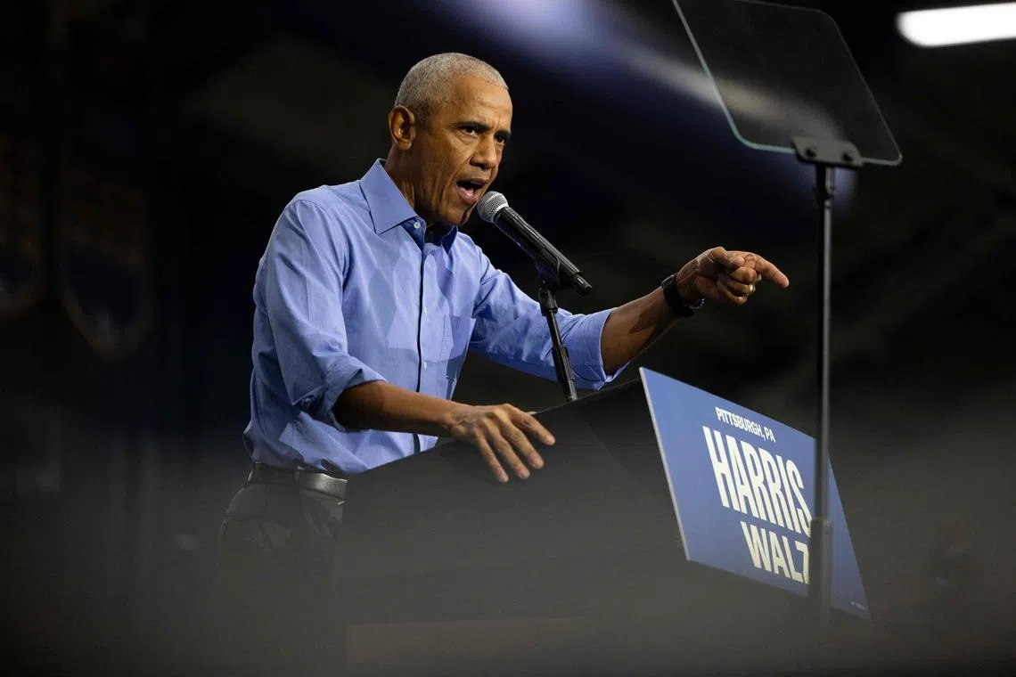Obama congratulates Trump on election win over Harris | The Straits Times