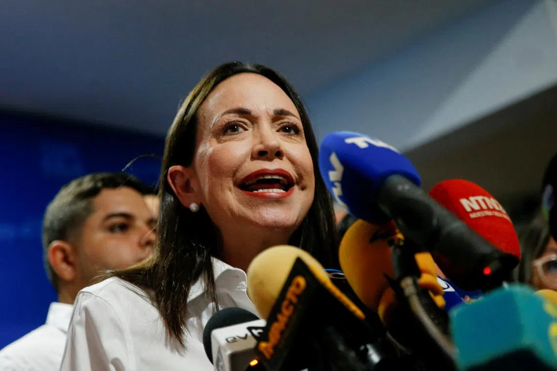 Venezuela arrests allies of opposition leader Machado | The Straits Times
