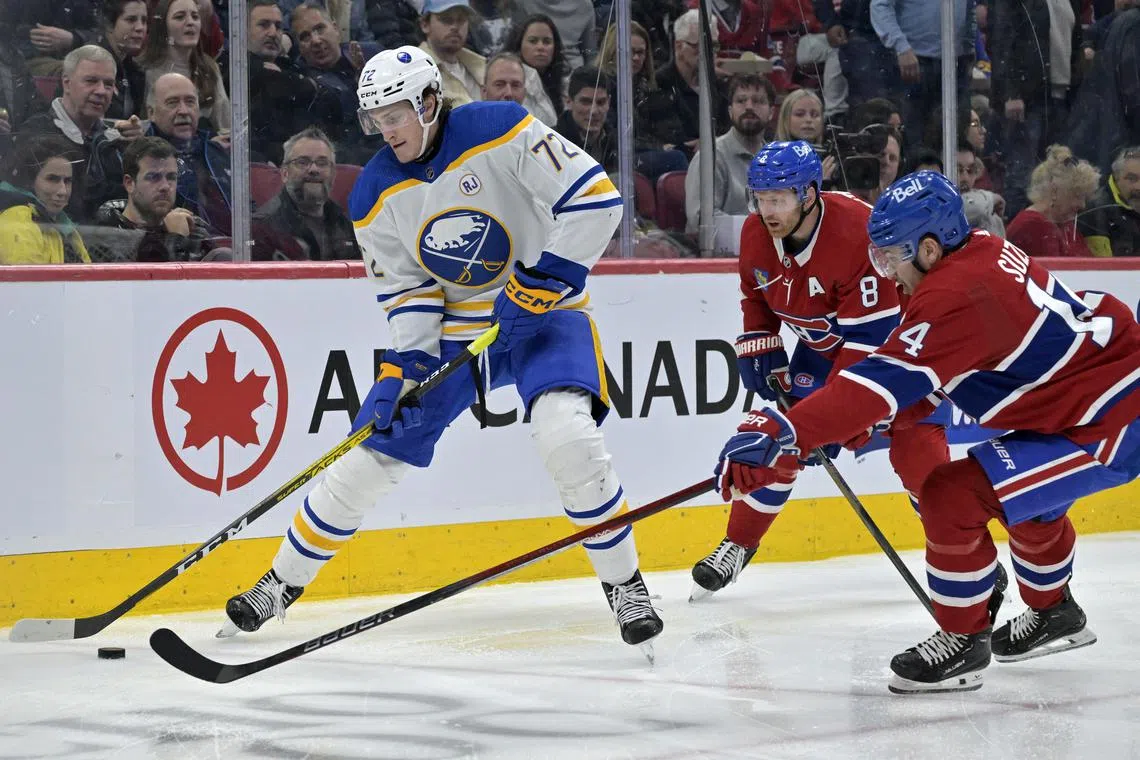 Sabres F Tage Thompson back after missing 5 games | The Straits Times