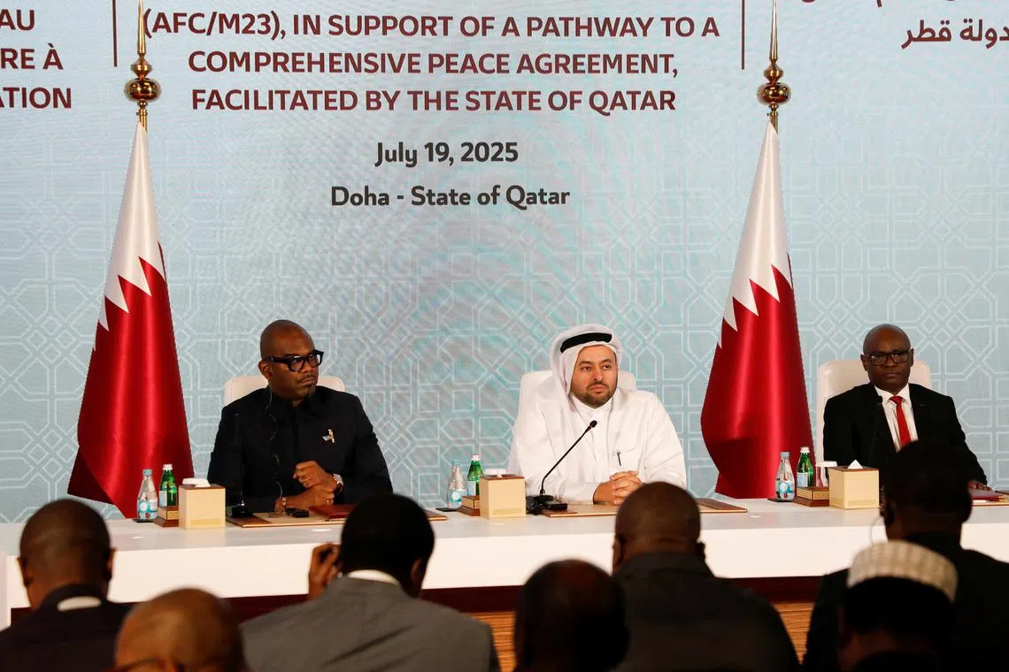 Congo, M23 rebels pledge in Qatar to reach peace deal next month | The Straits Times