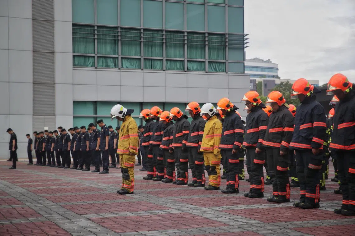 Fallen NSF firefighter Edward Go promoted; SCDF holds observance ...