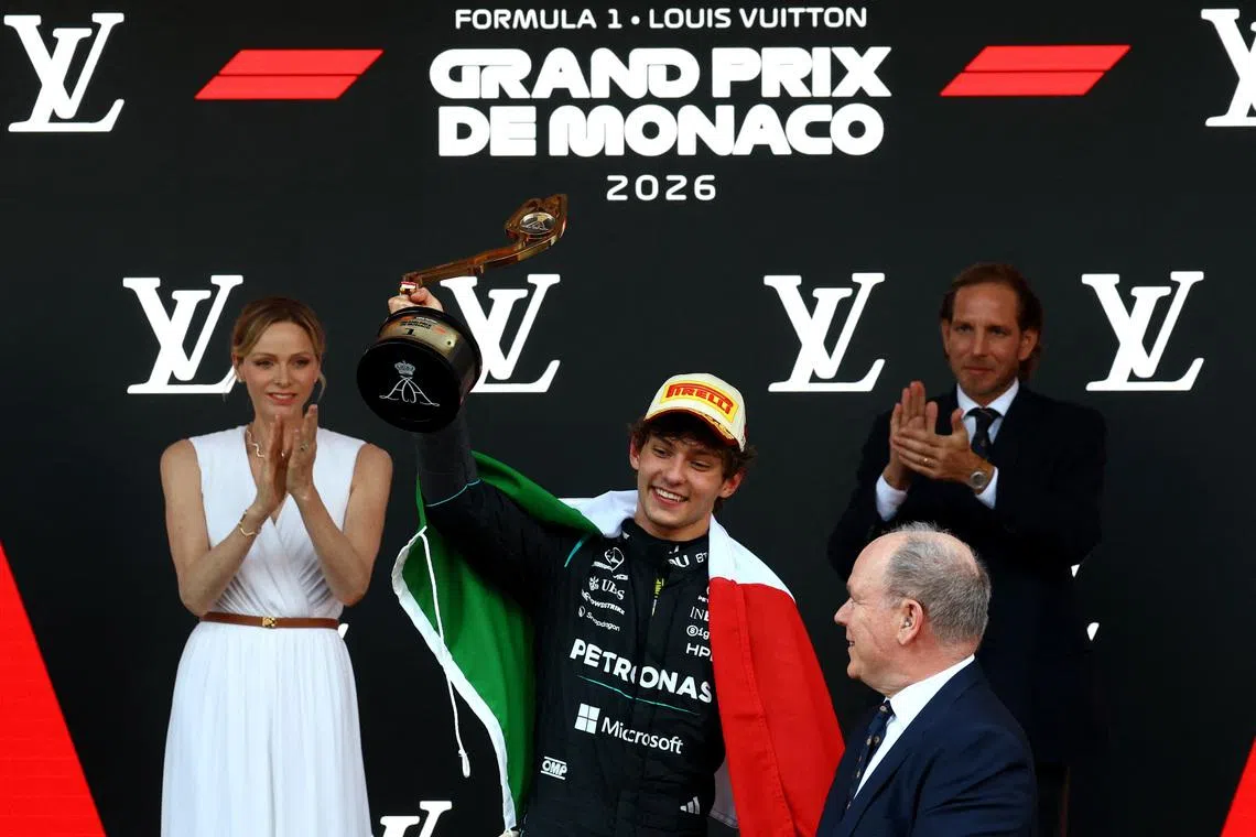 Antonelli stays cool to win chaotic Monaco Grand Prix | The Straits Times