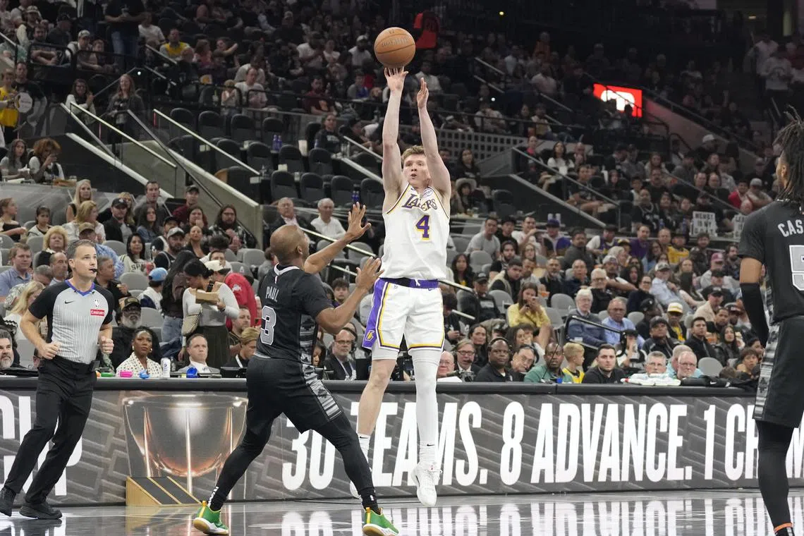 LA Lakers eye sixth straight win, take on Utah Jazz in NBA Cup | The Straits Times