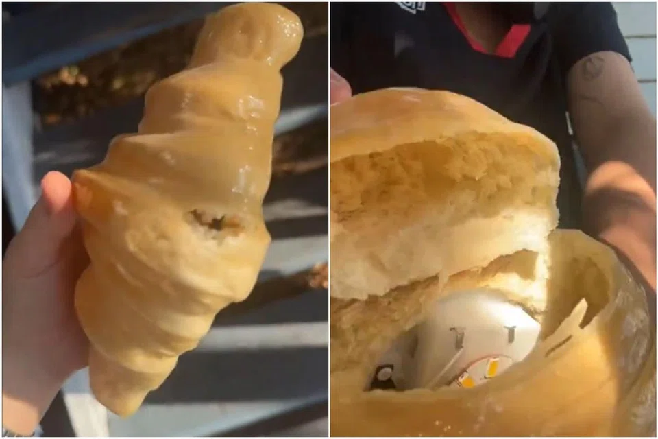What you see is what you get: Woman eats her croissant-shaped lamp to ...