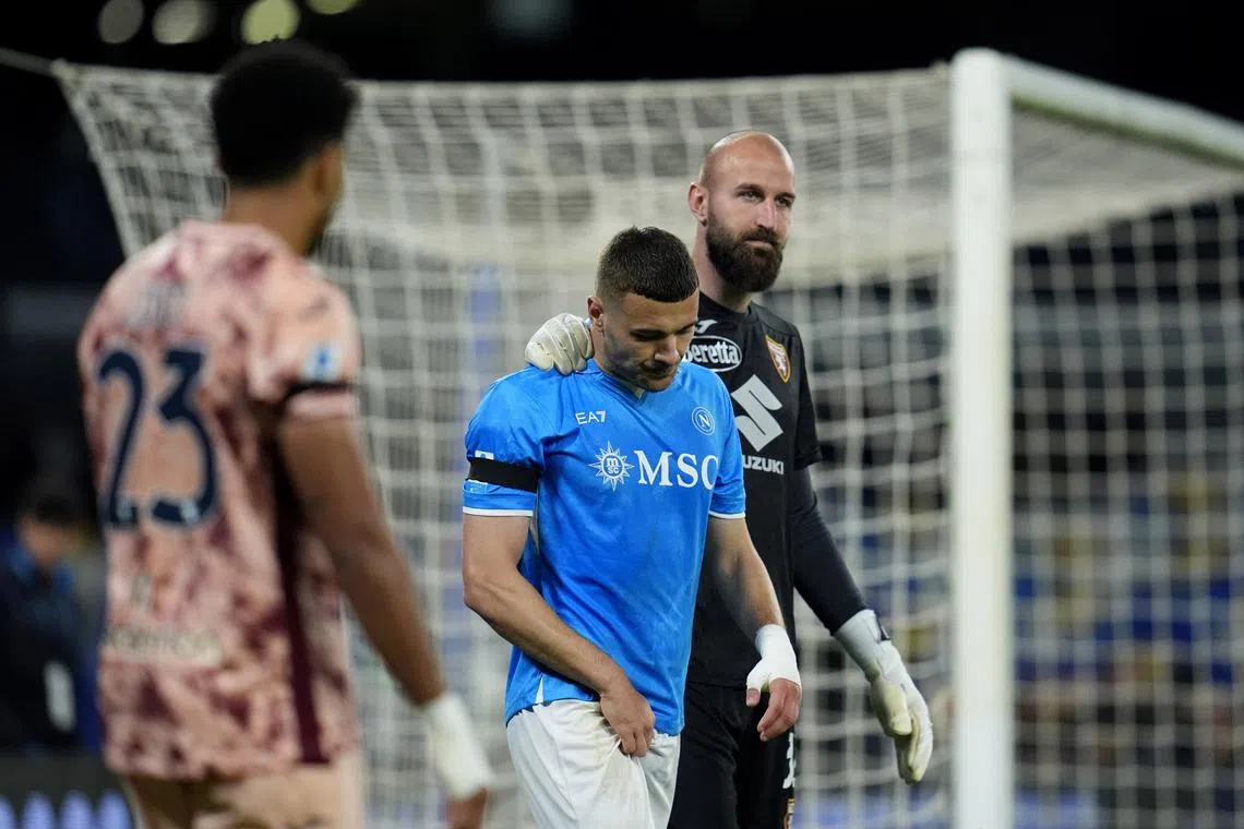 Napoli's Buongiorno out with adductor injury | The Straits Times