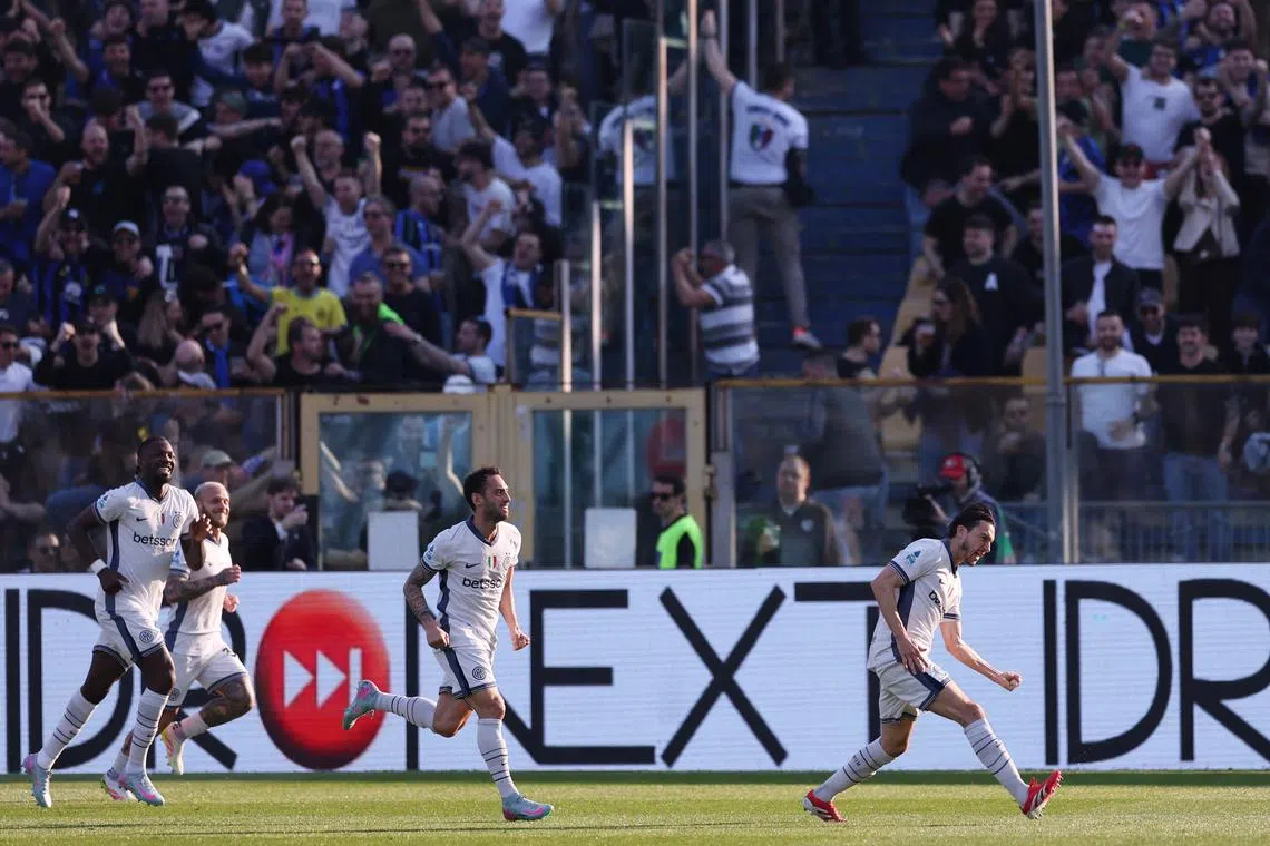 Inter held to 2-2 draw at lowly Parma | The Straits Times