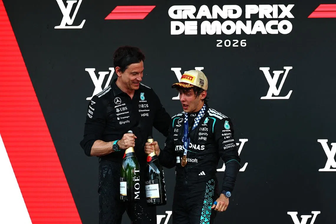 Wolff hails unbelievable Antonelli, new prince of Monaco | The Straits ...