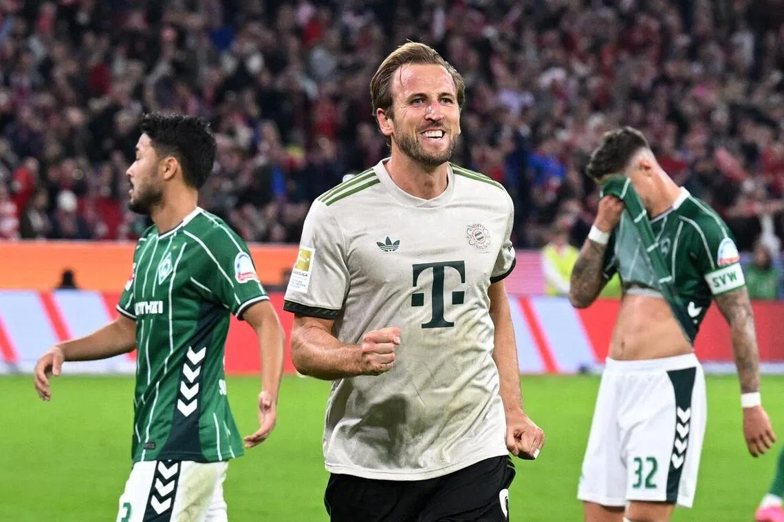 Harry Kane scores twice to reach 100 Bayern goals in record time | The Straits Times