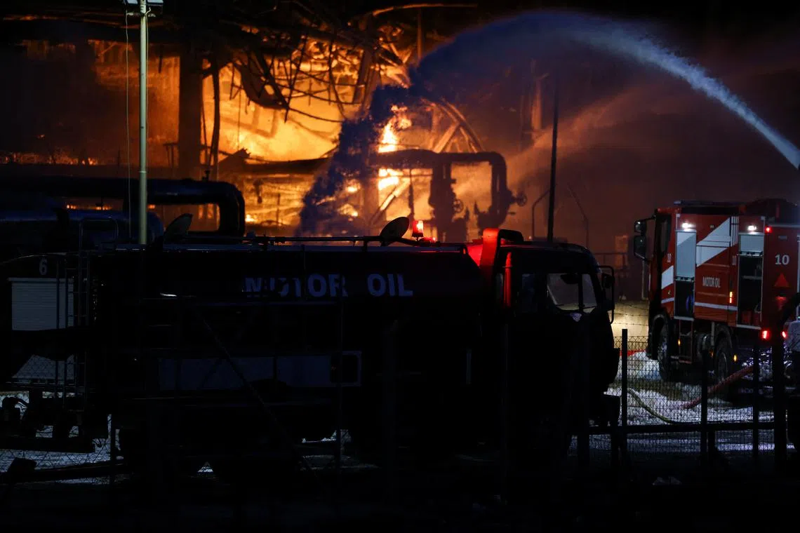 Three slightly injured in fire inside Greek oil refinery near Athens ...