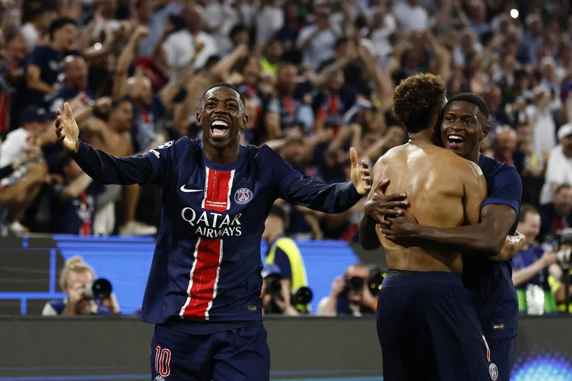 PSG's Dembele and Doue named Champions League players of the season ...
