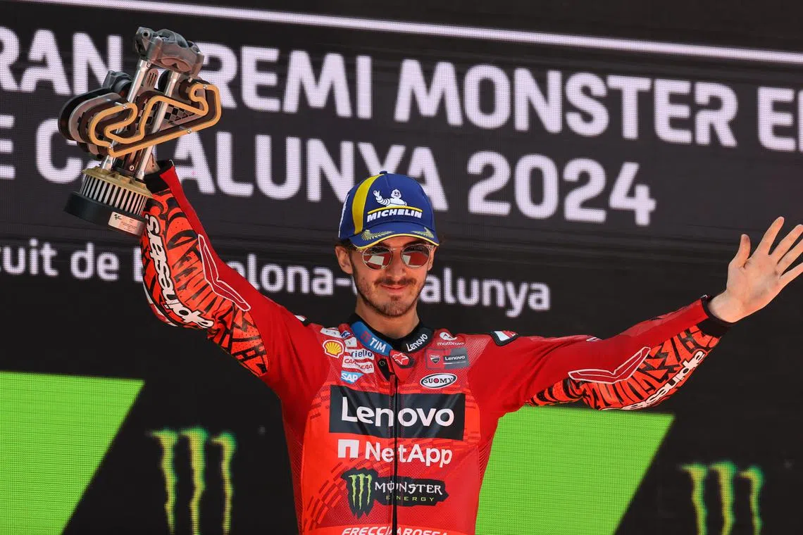 Bagnaia wins Italian GP sprint, Marquez second after Martin crashes ...