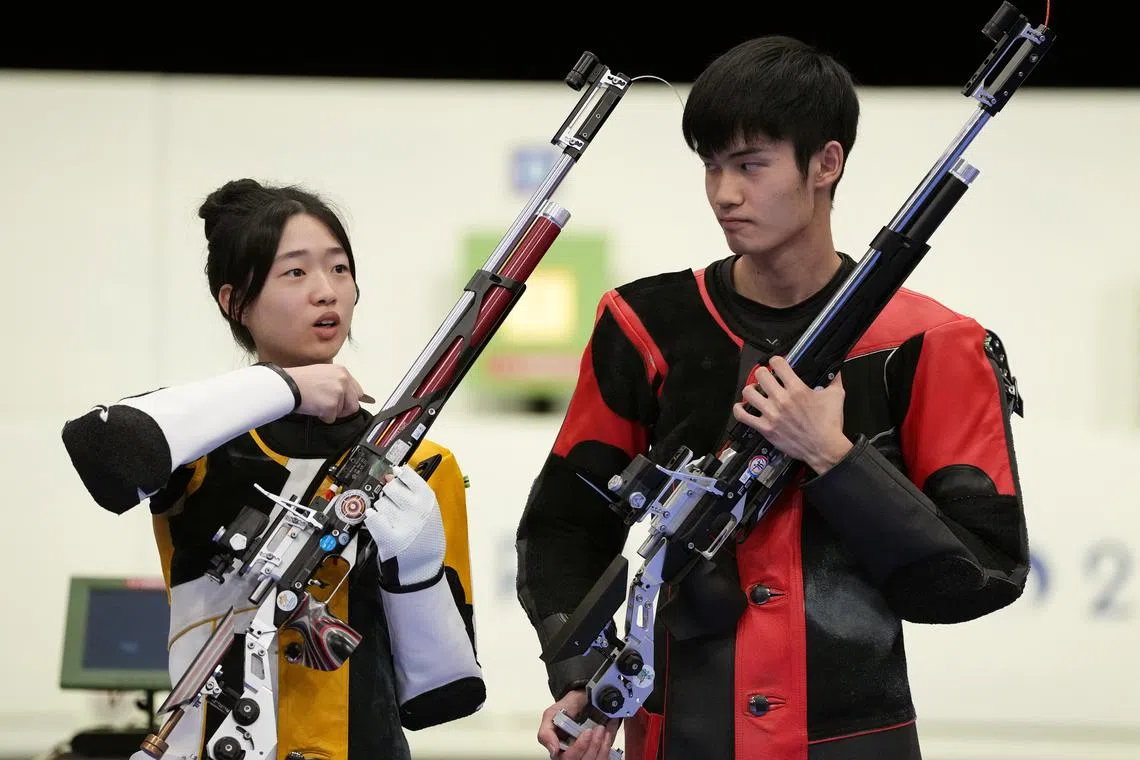Chinese shooting teen duo gun down first gold at Paris Olympics | The ...