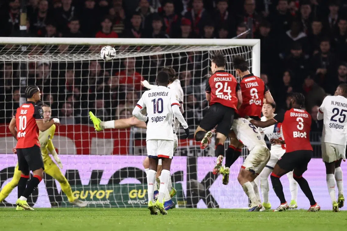 Ligue 1 leaders PSG fall to surprise 3-1 defeat at Rennes | The Straits ...