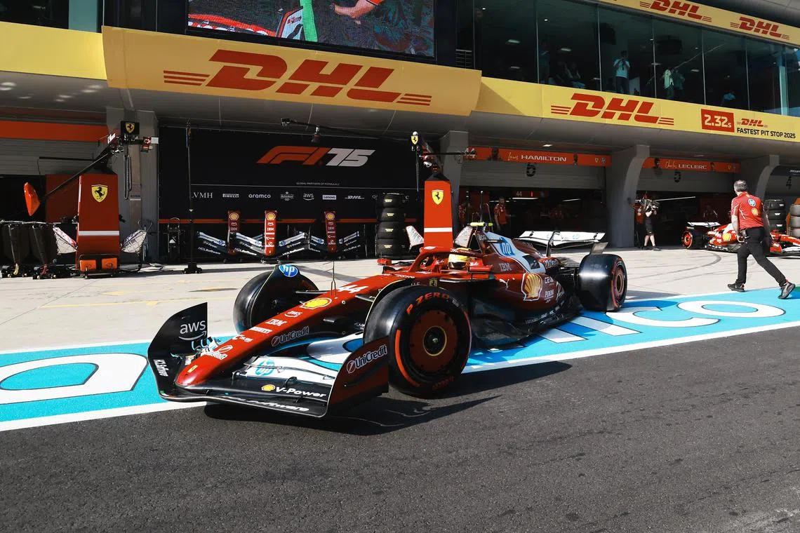 Hamilton hails 'mega' first Ferrari win | The Straits Times