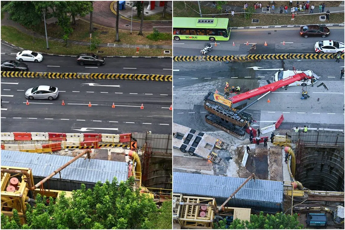 Crane that crushed van in Sengkang removed from road | The Straits Times