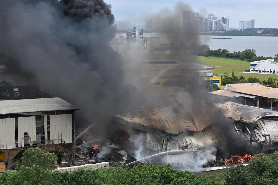 One person taken to hospital in hours-long warehouse blaze at 11 Kranji ...