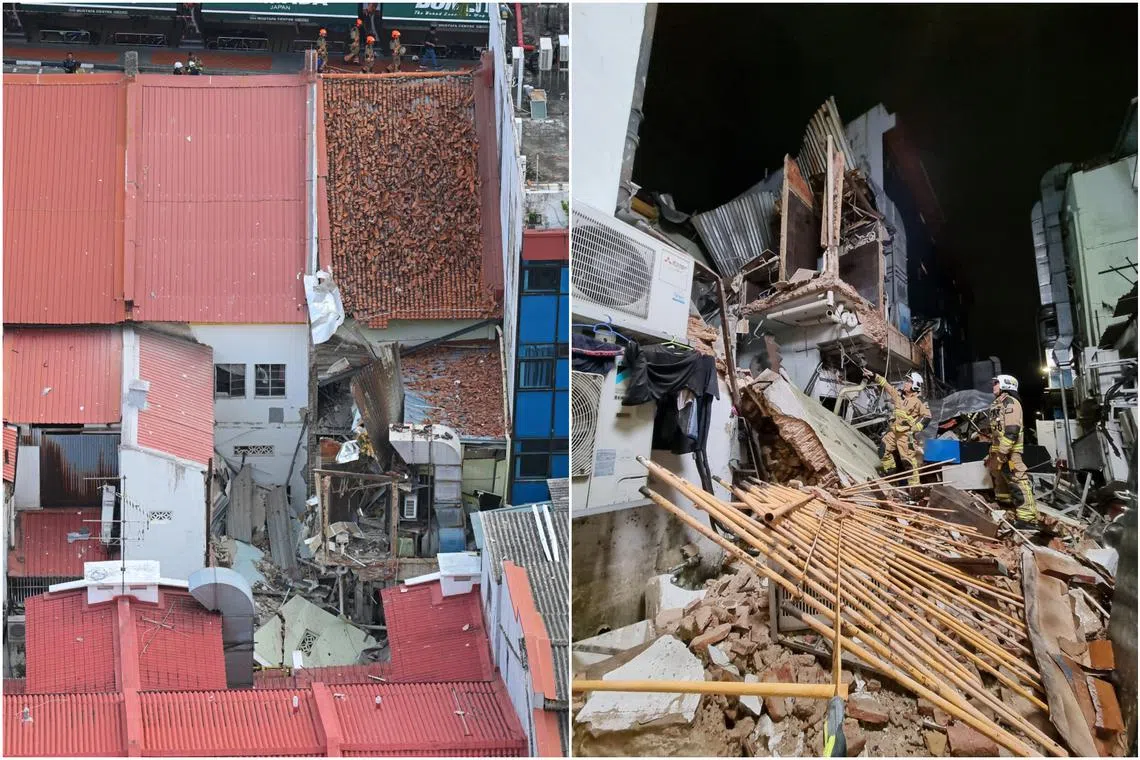 Gas explosion in Syed Alwi Road leads to collapse of two shophouses, 6 ...