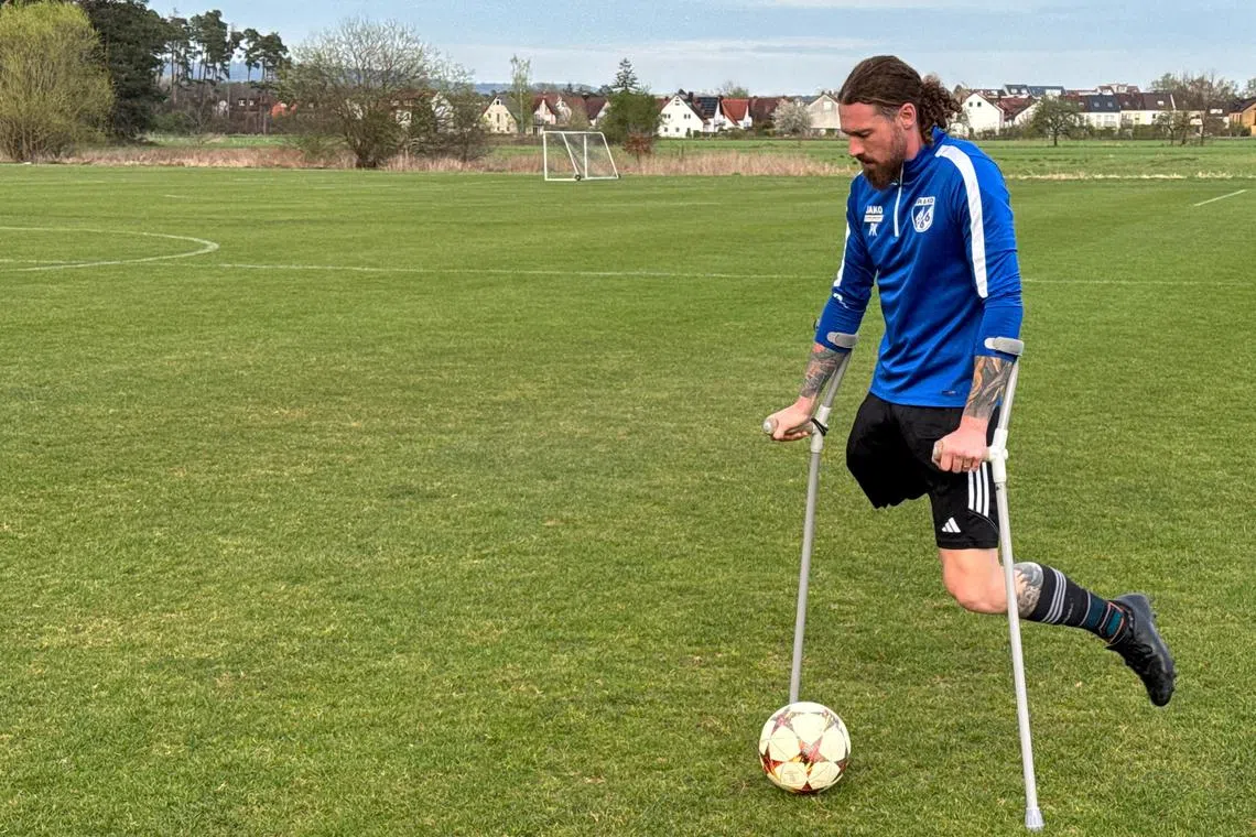 One-legged footballer shines in German amateur league | The Straits Times