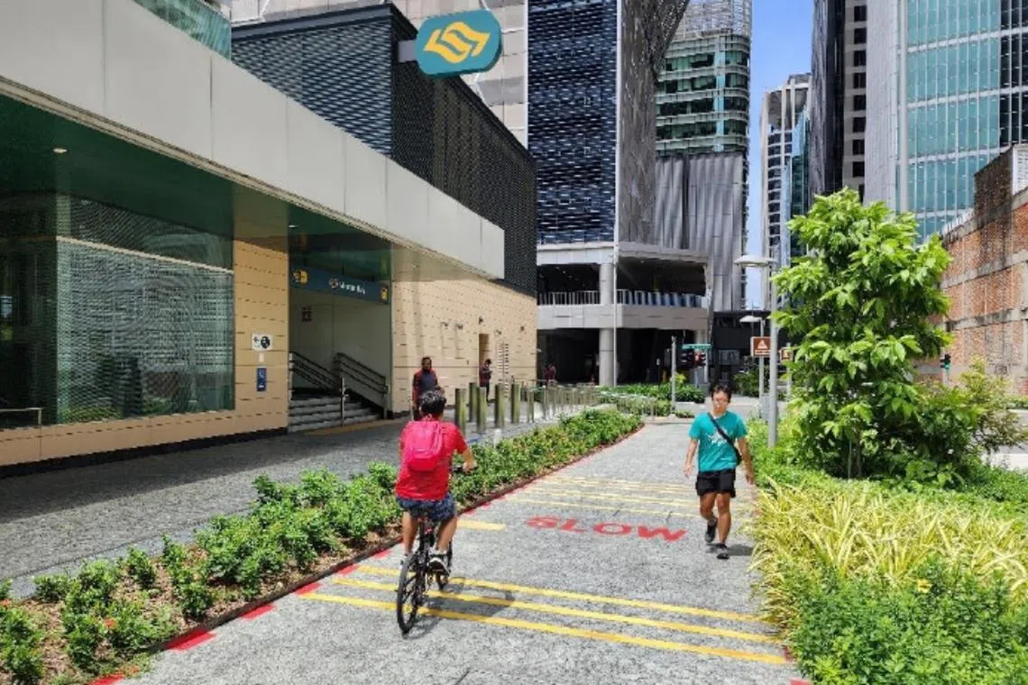 6km of new cycling paths completed in CBD | The Straits Times