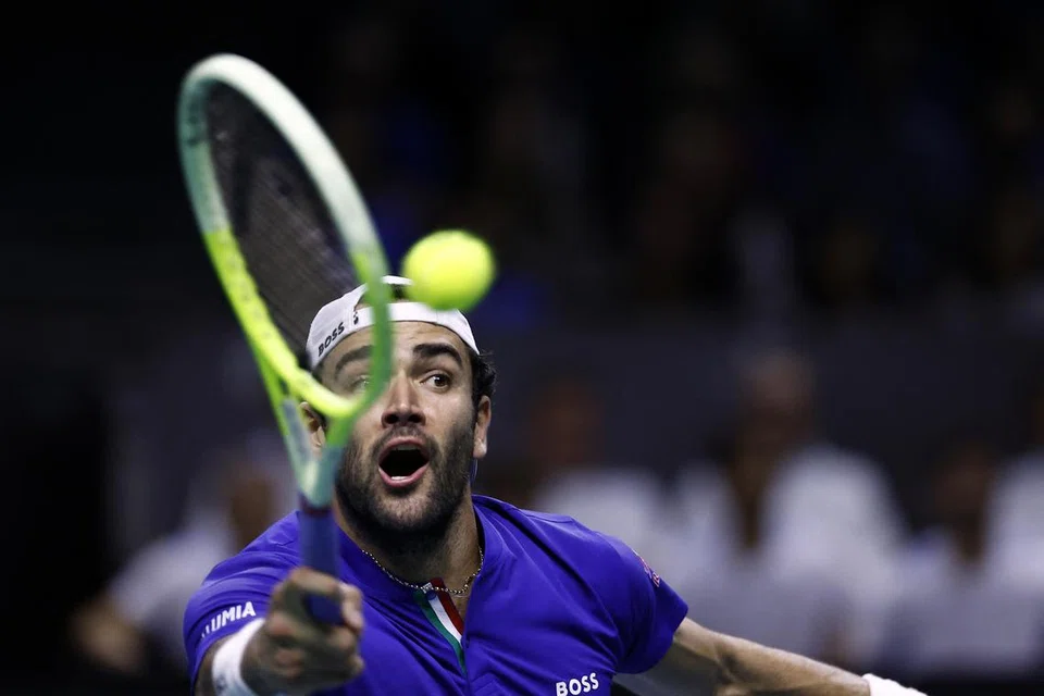 Berrettini gives Italy 1-0 lead over the Netherlands in Davis Cup final | The Straits Times