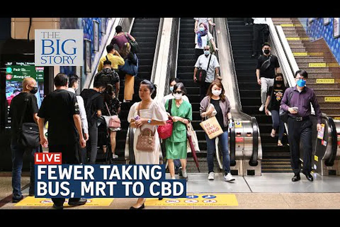 The Big Story: Fewer commuters taking MRT to CBD during weekday morning ...