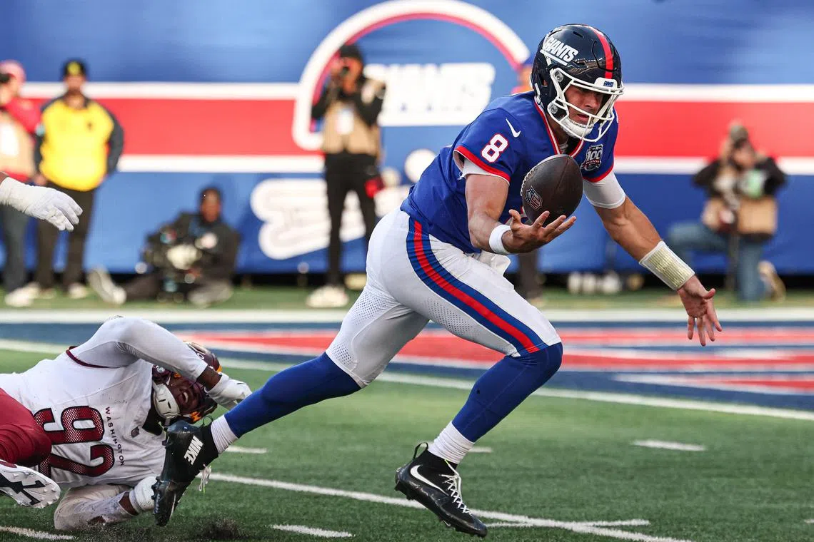NFL-Giants release quarterback Daniel Jones | The Straits Times
