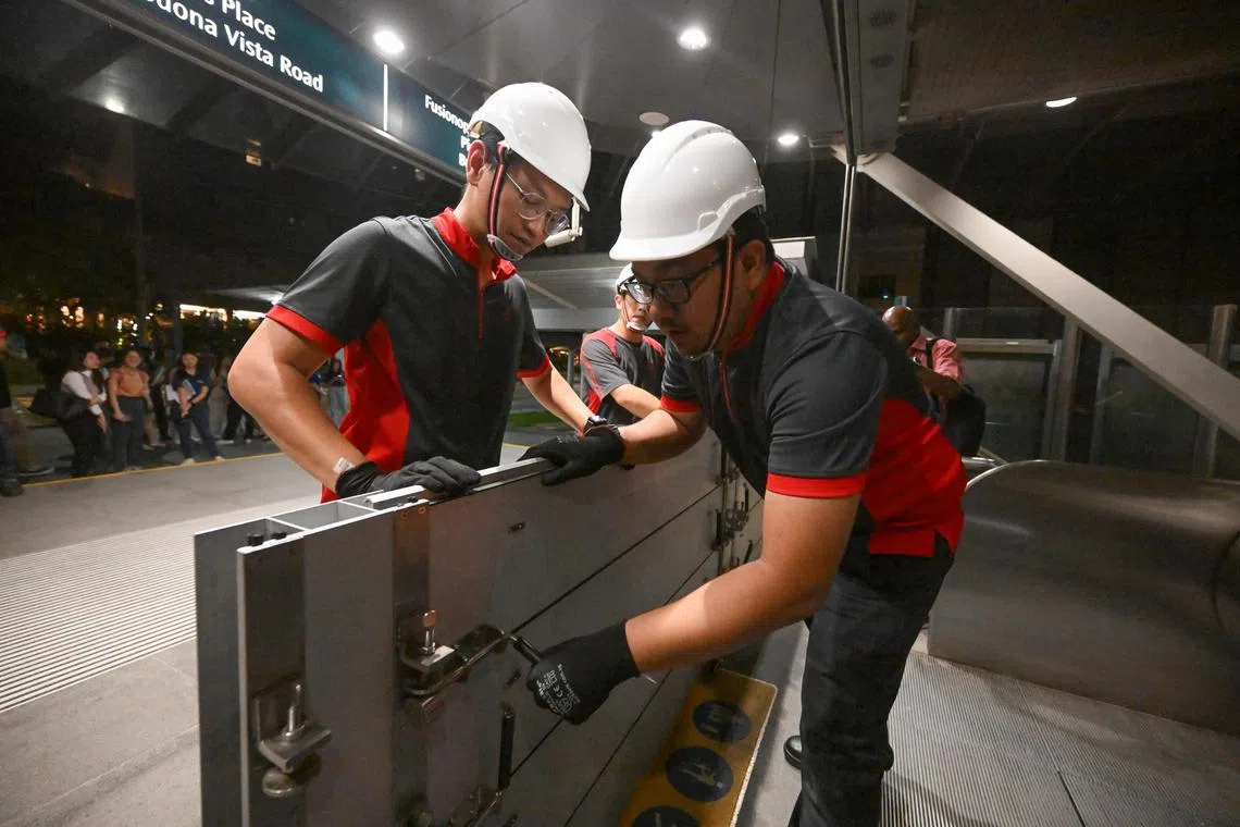 SMRT carries out exercise at one-north MRT station to counter flooding ...