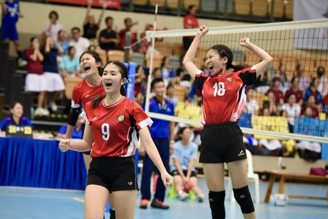 Bukit Panjang Government High ride the wave as girls win and boys lose in B Division volleyball ...