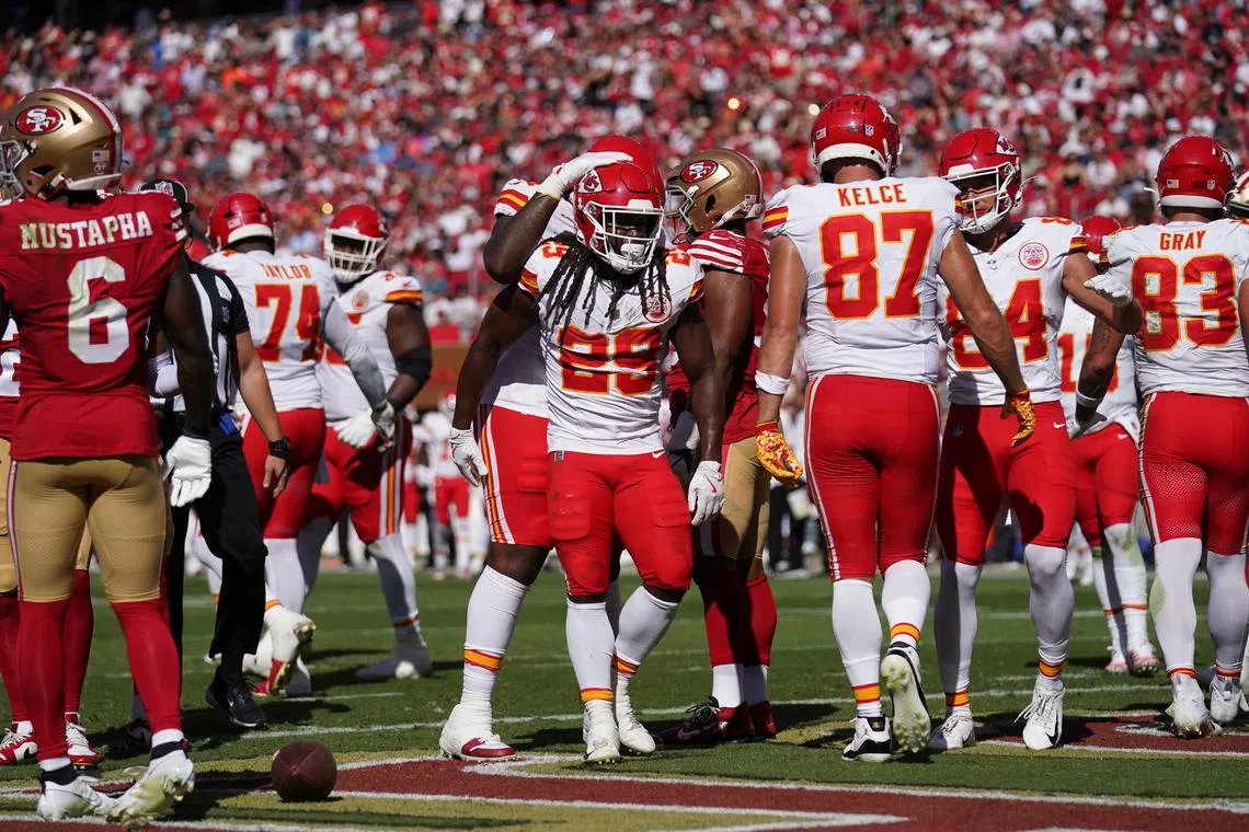 NFL roundup: Chiefs harass Niners, stay unbeaten | The Straits Times