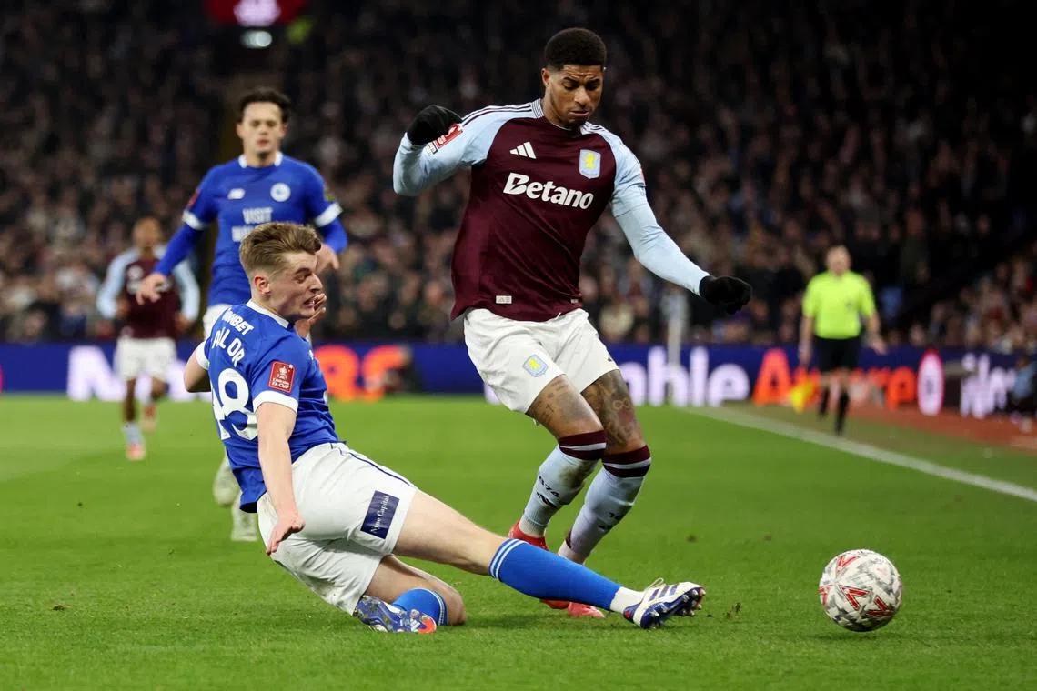 Villa through to FA Cup quarter-finals with 2-0 win over Cardiff City | The Straits Times