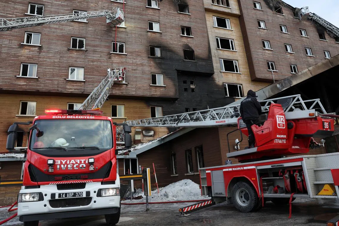 Turkey detains nine people over ski resort hotel fire that killed 76 ...