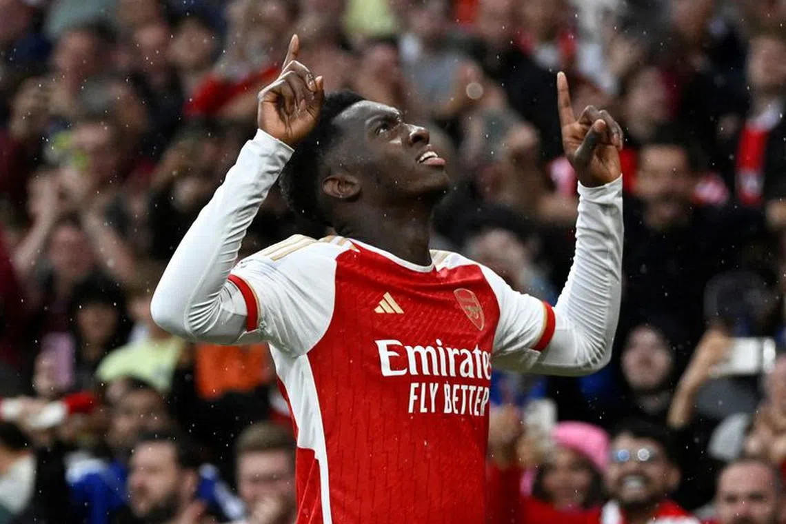 Arsenal's Nketiah gets first senior England call | The Straits Times