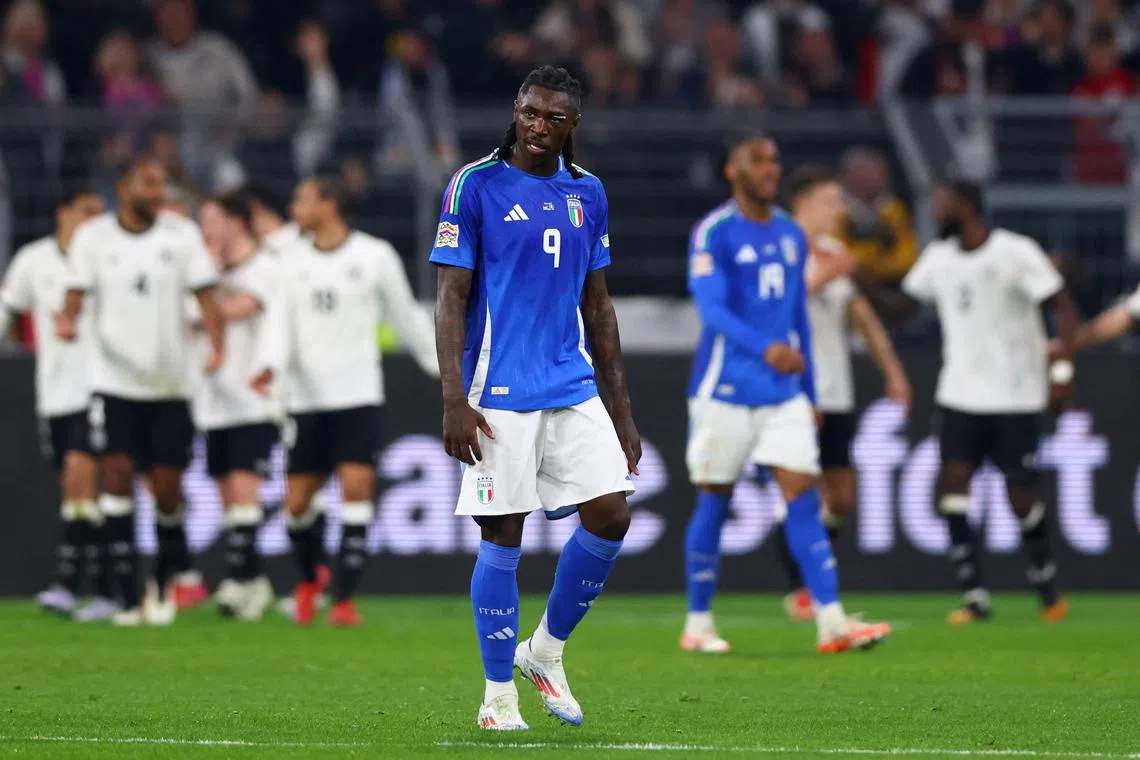 Italy striker Kean ruled out of World Cup qualifiers | The Straits Times