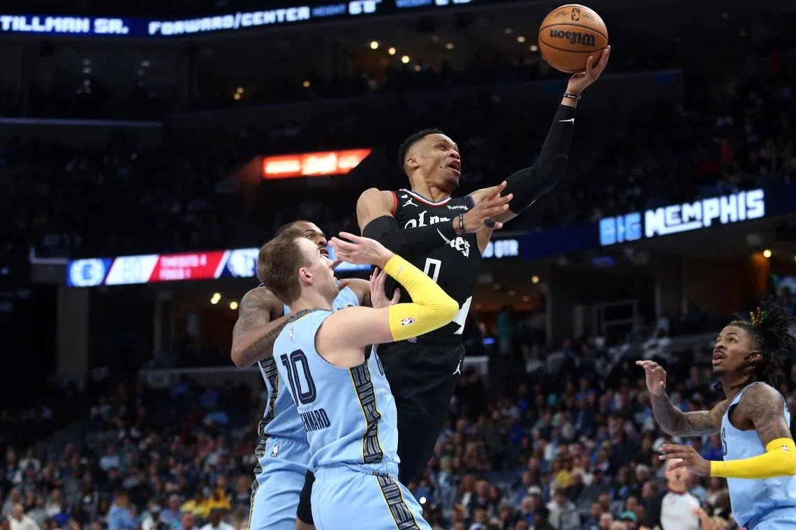 Clippers snap Grizzlies' seven-game NBA winning streak | The Straits Times