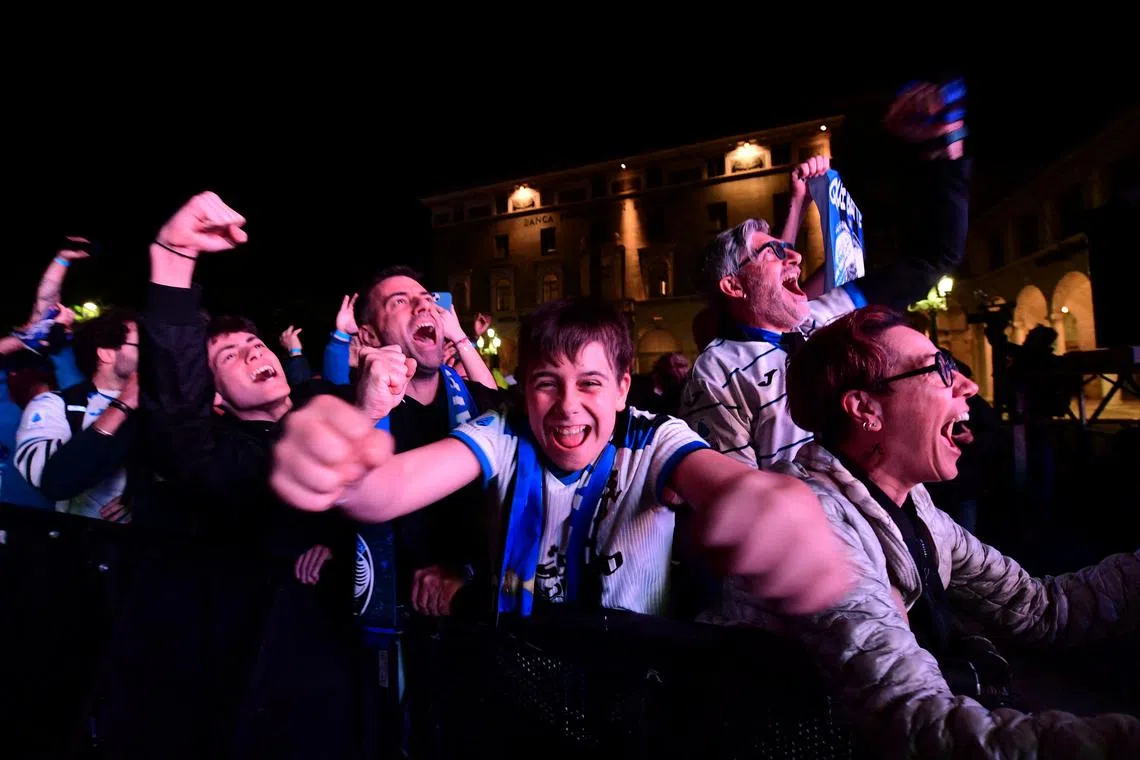 Emotional Atalanta fans celebrate historic European title | The Straits ...