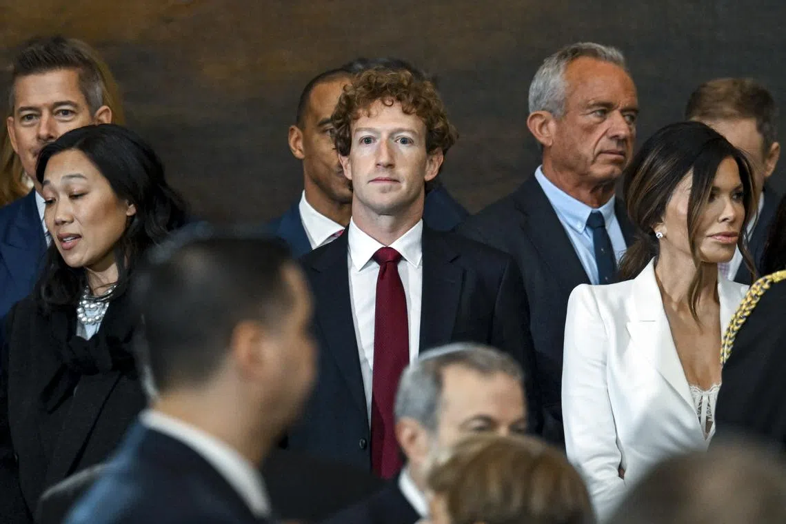 Tech billionaires take centre stage at Trump inauguration | The Straits ...