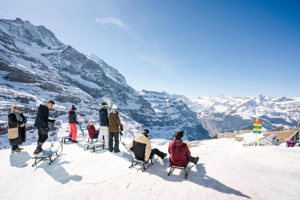 Teetering between joy and terror: Extreme sledding in the Swiss Alps ...