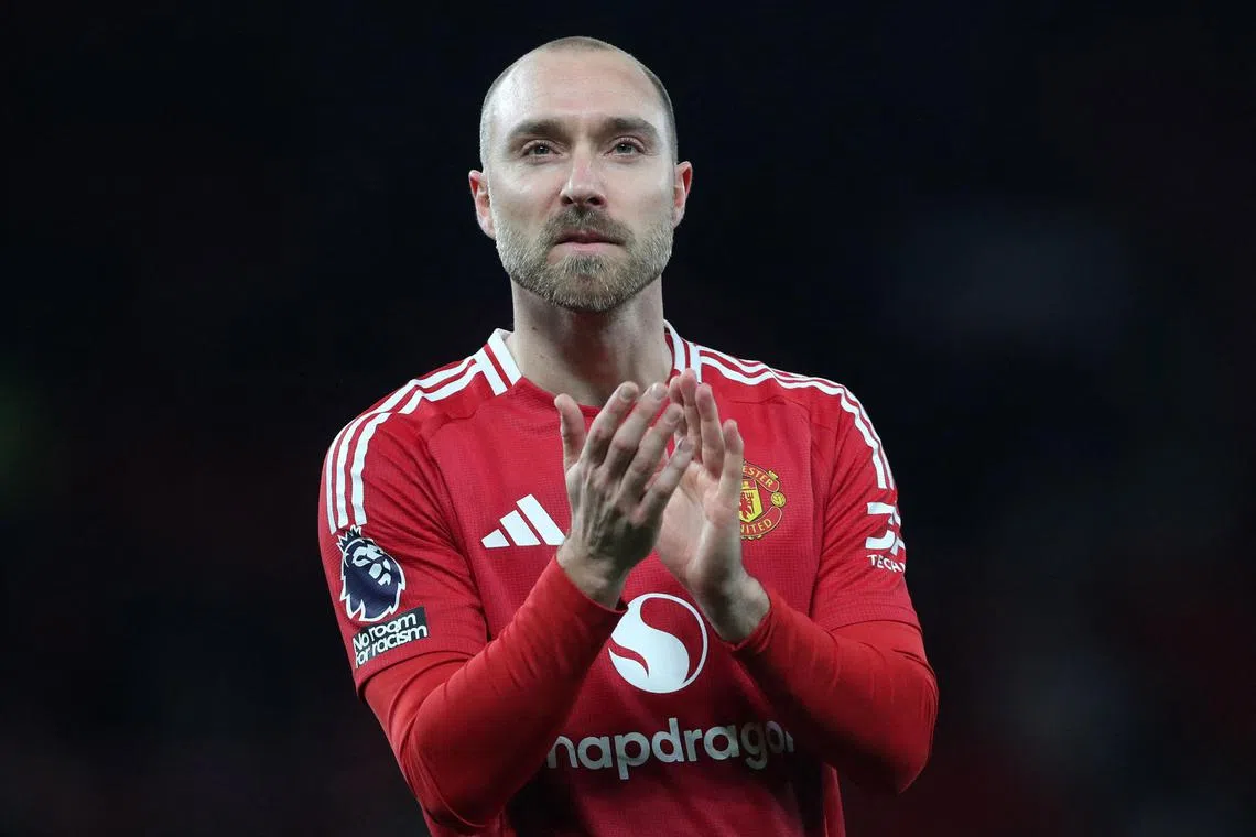 Christian Eriksen says he will likely leave Man United at end of season | The Straits Times