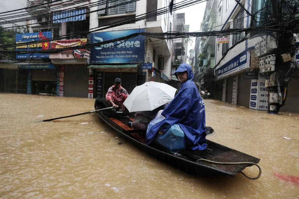 Parts of Hanoi remain flooded as landslides hit northern Vietnam | The ...