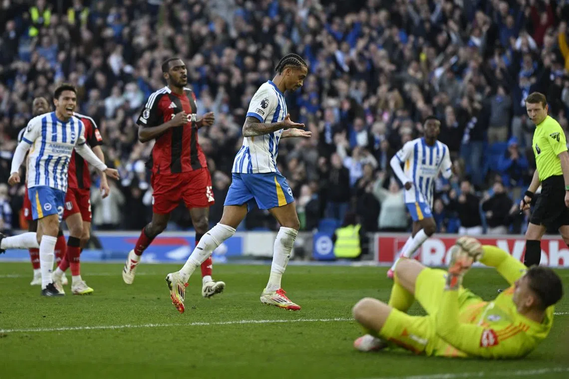 Late Pedro penalty earns Brighton 2-1 win over Fulham | The Straits Times