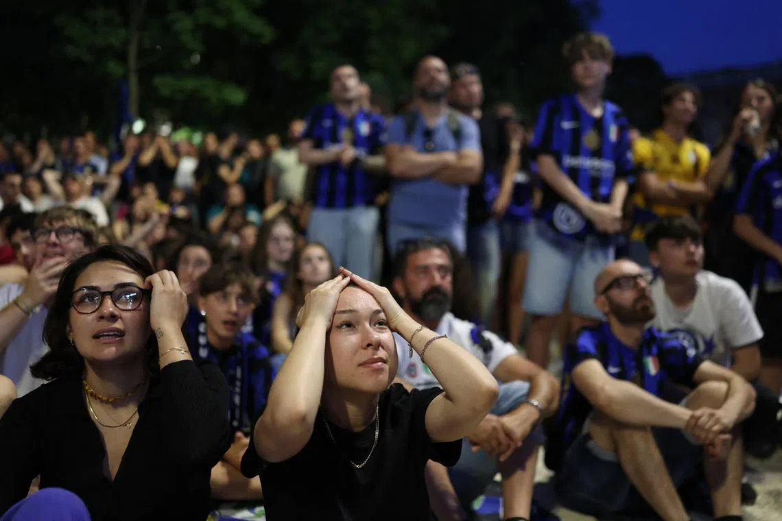 Inter’s season of promise ends in heartbreak for fans | The Straits Times