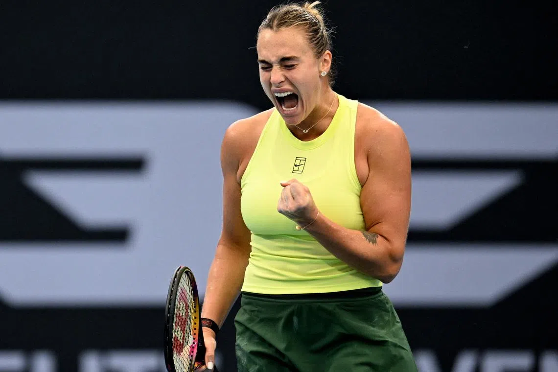 Sabalenka returns to Brisbane final with win over Muchova | The Straits ...