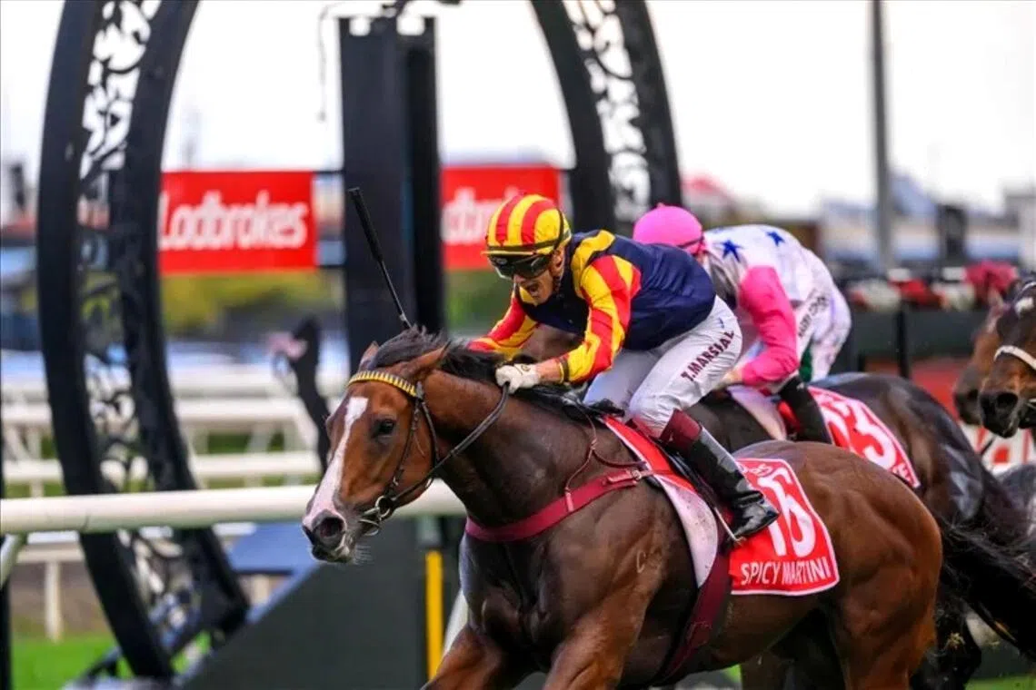 Marshall toasts to first G1 with Martini | The Straits Times