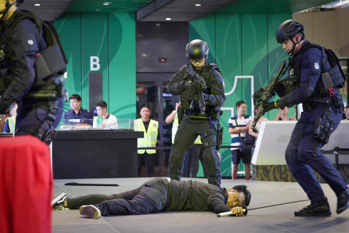 Police, together with SAF and SCDF, hold terror attack drill at One ...