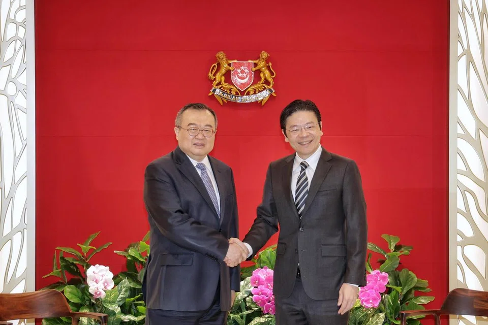 Senior Chinese diplomat Liu Jianchao calls on DPMs Lawrence Wong and ...