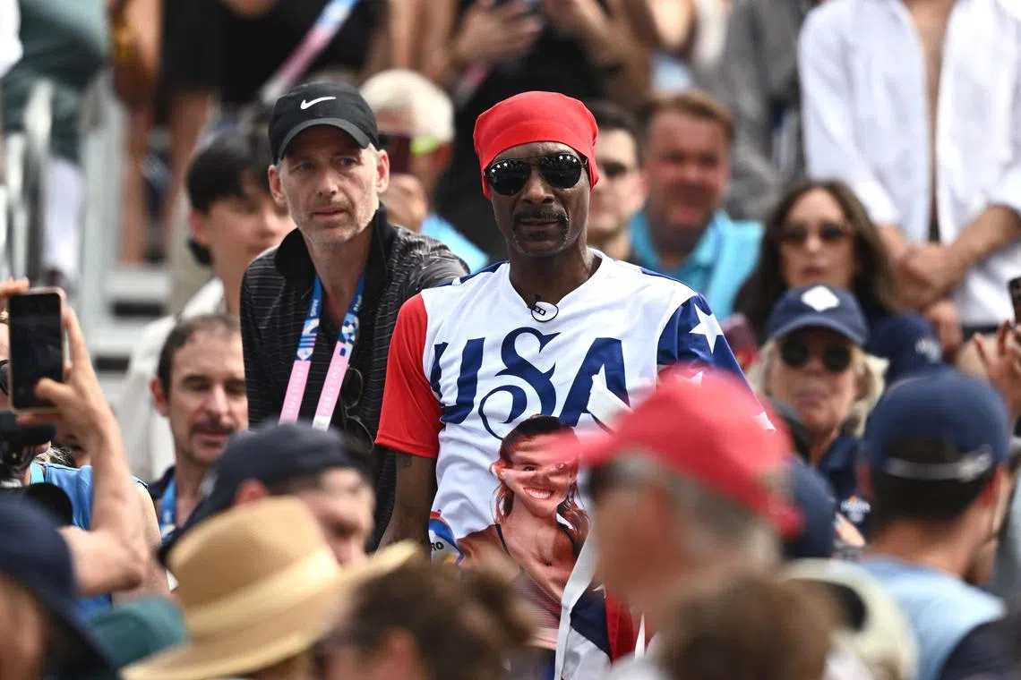 Rapper Snoop Dogg wows crowd at sizzling Olympic beach volleyball venue ...