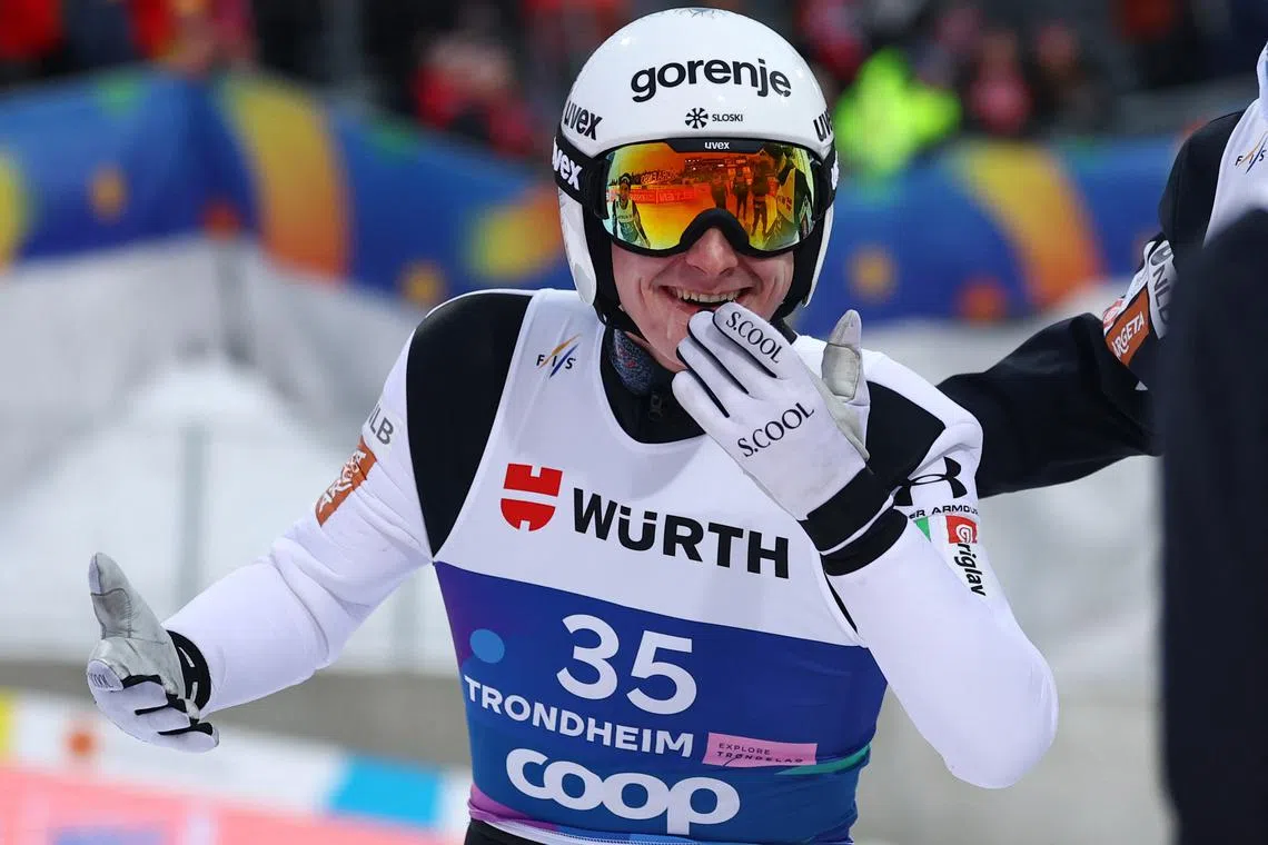 Ski jumping-Slovenia's Prevc family win more gold, Norwegians ...