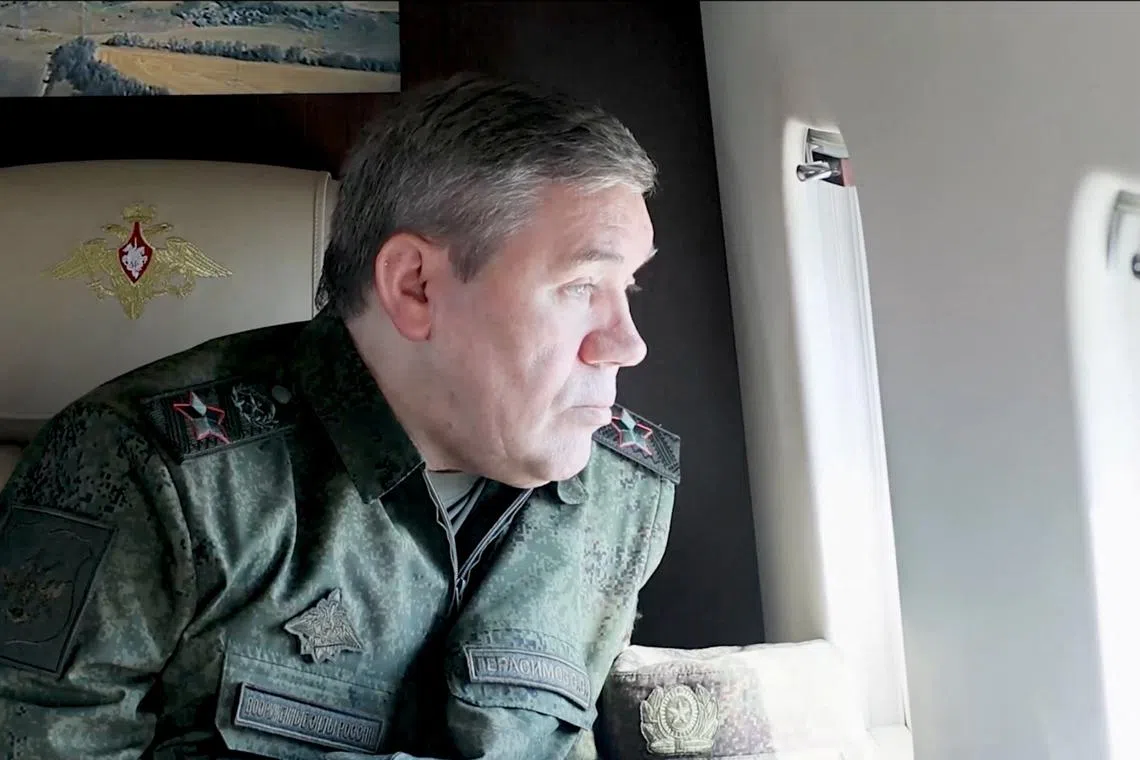 Russian military chief Gerasimov inspects forces fighting in eastern ...