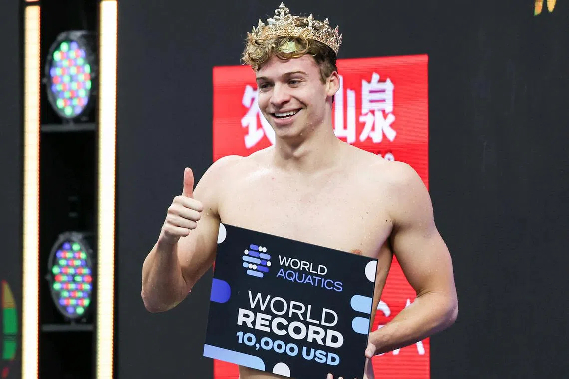 Marchand accomplished as swimming world records tumble in Singapore ...