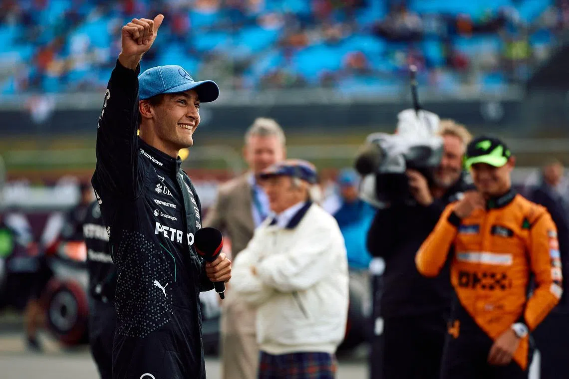 Mercedes’ George Russell takes pole in British 1-2-3 at Silverstone ...